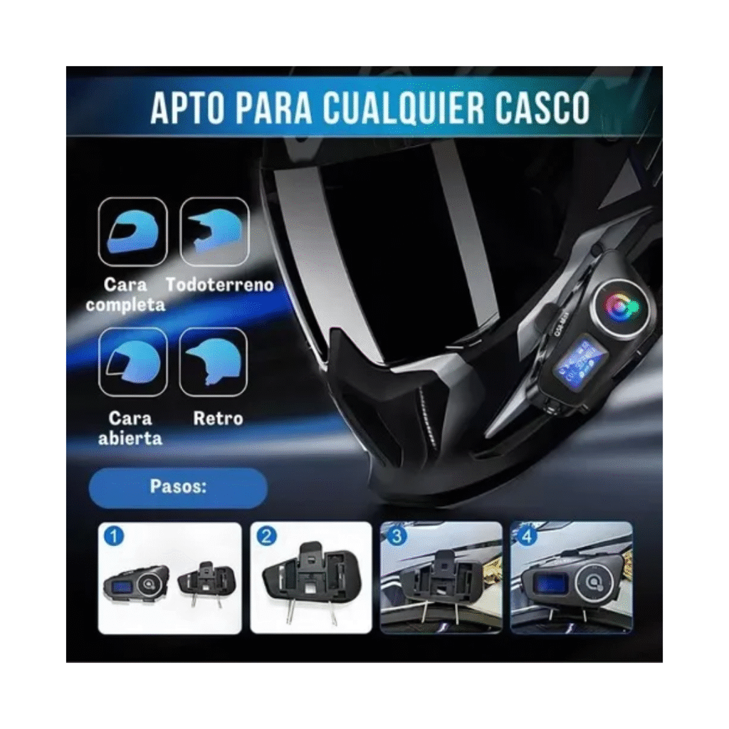 INTERCOMUNICADOR HELMET Q58 MAX Intercomunicador Helmet Q58-Max ...